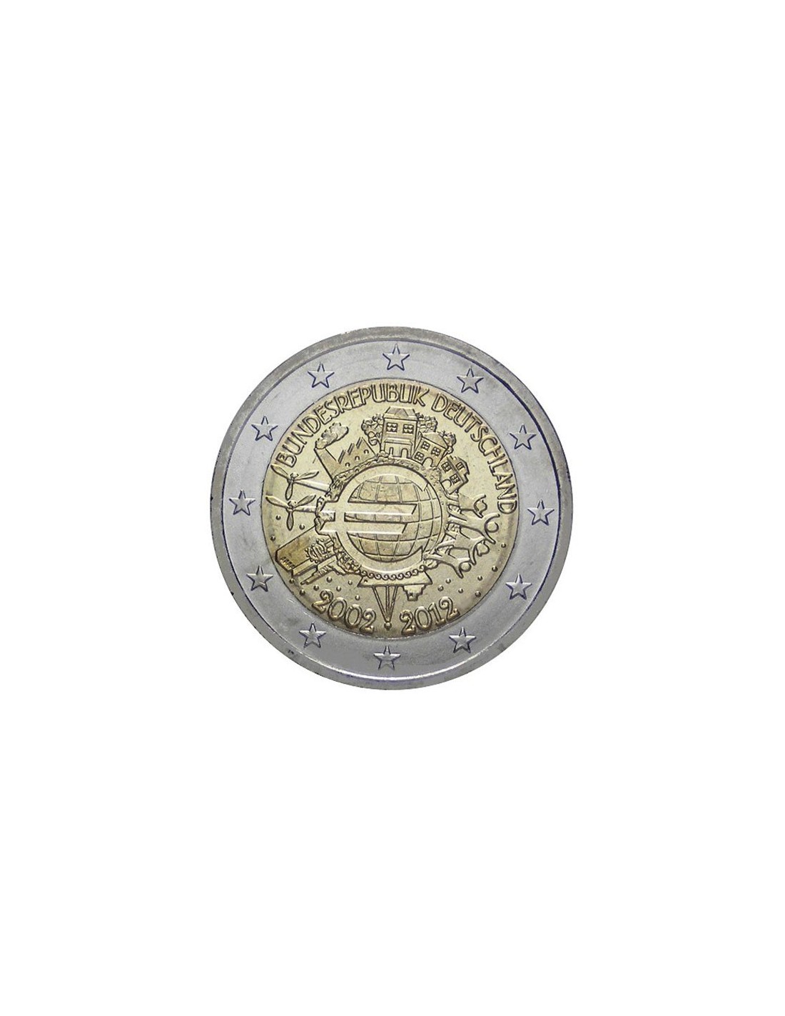 10 años euro 2 Euro 2012 Alemania|Monedas|Lamasbolano.com