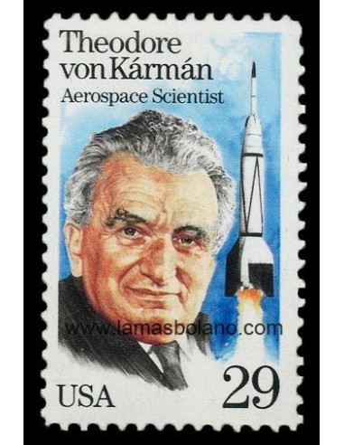 SELLOS ESTADOS UNIDOS 1992 - THEODORE VON KARMAN, TECNICO DE LA ...