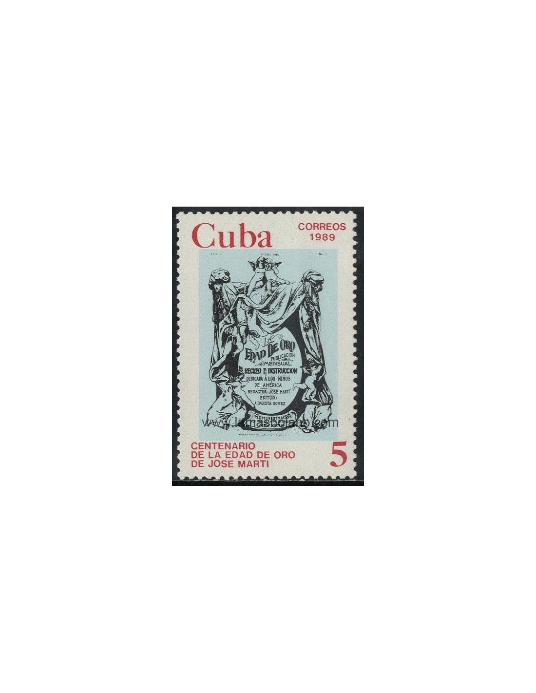 SELLOS CUBA 1989 - CENTENARIO DE LA PUBLICACION DE LA EDAD DE ORO DE ... SELLOS CUBA 1989 - CENTENARIO DE LA PUBLICACION DE LA EDAD DE ORO DE ...